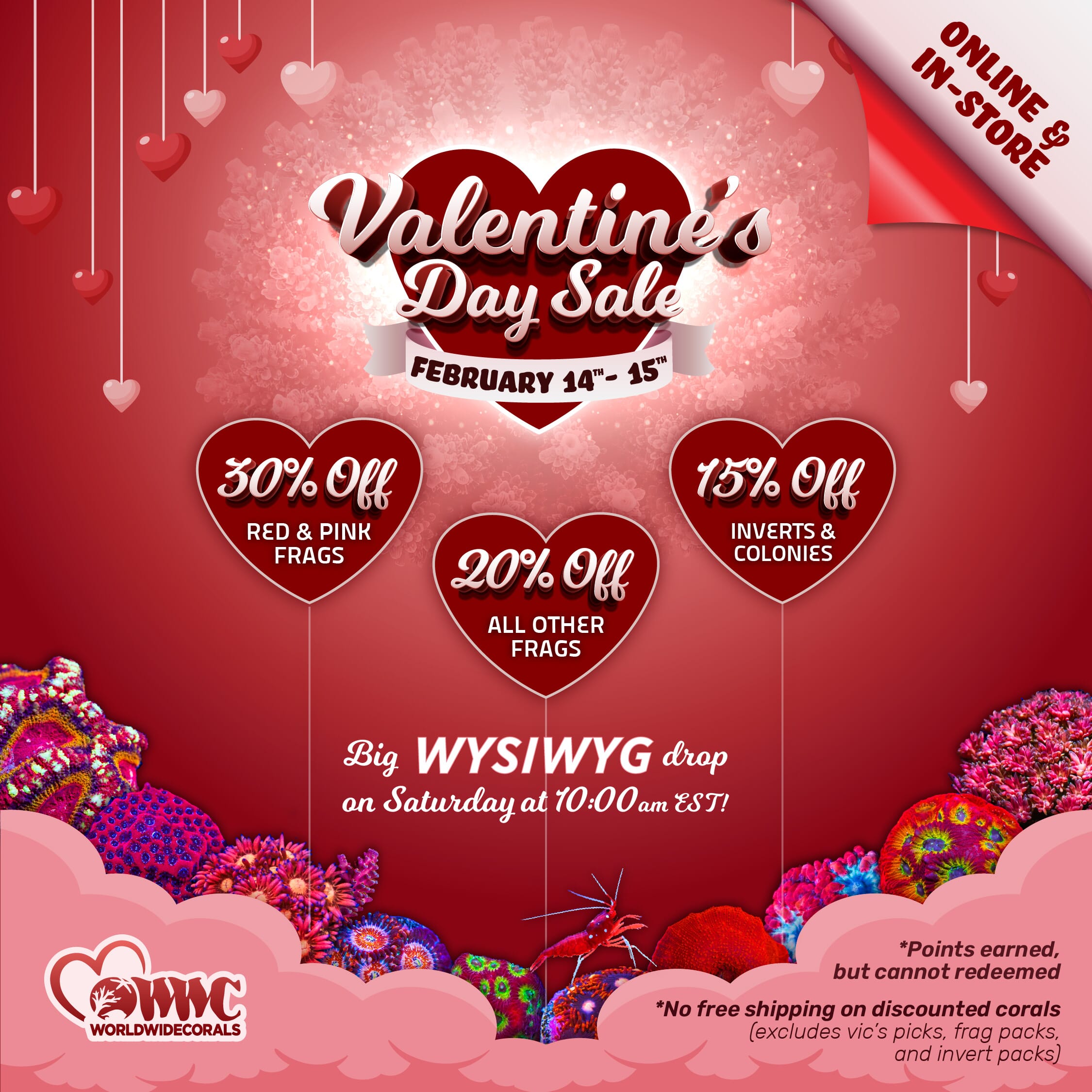 The WWC Valentines Day Sale 2026! Sat Feb 14 to Sun Feb 15 | Reef2Reef